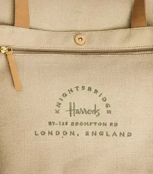 Harrods Jute Pickle Tote Bag