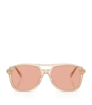 Brunello Cucinelli Acetate Aviator Sunglasses - Yellow