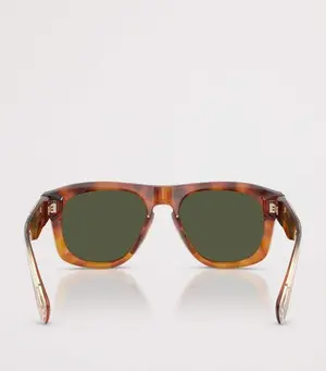 Brunello Cucinelli Acetate Alke Pillow Sunglasses - Brown