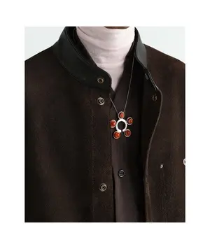 LEMAIRE Circular Multi-disc Pendant Necklace - Silver/red