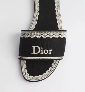 Dior Dentelle Slide - Black