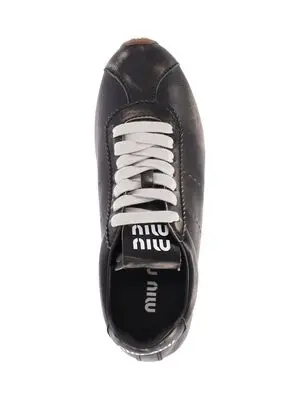 Miu Miu Lace-up Sneakers - Black