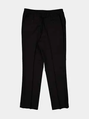 AMI Paris Elasticated Waistband Straight Leg Trousers