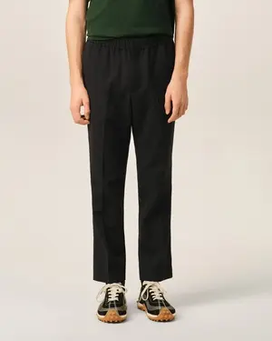AMI Paris Elasticated Waistband Straight Leg Trousers