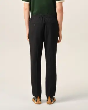 AMI Paris Elasticated Waistband Straight Leg Trousers