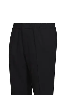 AMI Paris Elasticated Waistband Straight Leg Trousers
