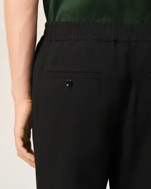 AMI Paris Elasticated Waistband Straight Leg Trousers