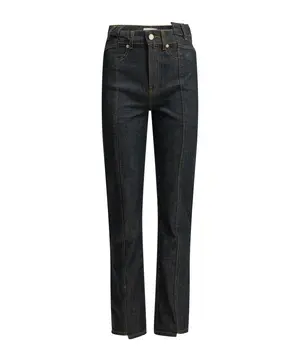 GANNI Slub Denim Fold Jeans