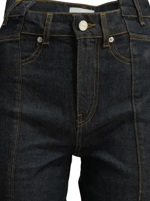 GANNI Slub Denim Fold Jeans