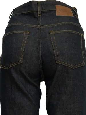 GANNI Slub Denim Fold Jeans