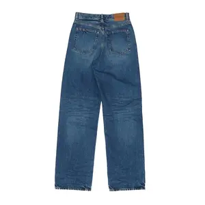 Saint Laurent Logo Patch Straight Leg Jeans
