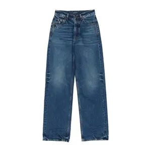 Saint Laurent Logo Patch Straight Leg Jeans