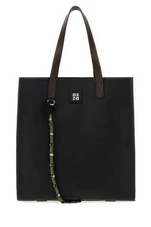 Dsquared2 Leather Upside Down Shopping Bag - Black