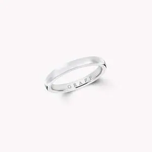 Graff D Shape Wedding Band - Platinum