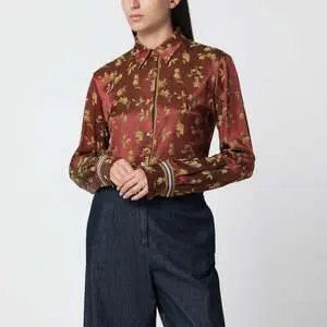 Dries Van Noten Rust-colored Jacquard Shirt - Brown