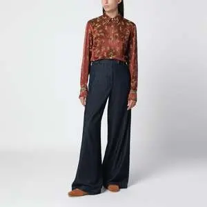 Dries Van Noten Rust-colored Jacquard Shirt