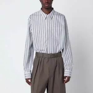 Dries Van Noten Striped Cotton Shirt With Zip