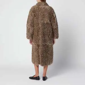 ARMA Olive Beige Cristina Shearling Coat