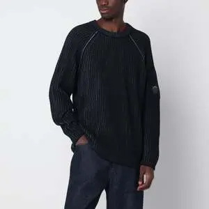 C.P. COMPANY Ribbed Cotton Sweater - Blue