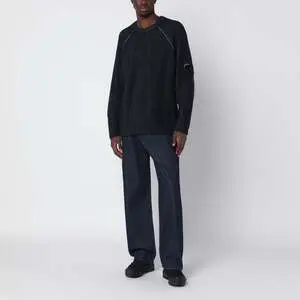 C.P. COMPANY Ribbed Cotton Sweater - Blue