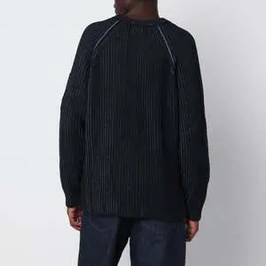 C.P. COMPANY Ribbed Cotton Sweater - Blue