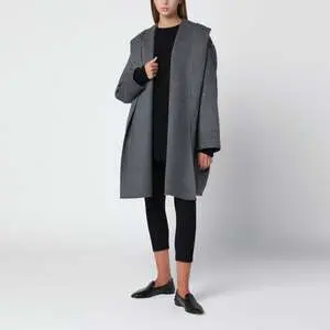 TOTEME Light Wool Hooded Coat - Grey