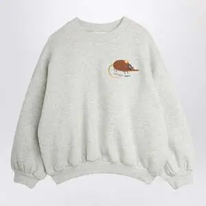 MINI RODINI Melange Sweatshirt In Organic Cotton - Grey