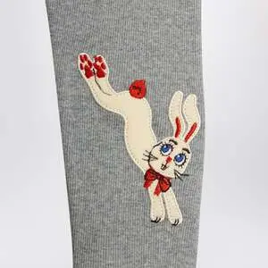 MINI RODINI Mélange Cotton-blend Leggings