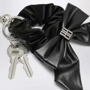 Balenciaga Keyring With Bow And Scrunchie - Black