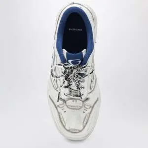 Balenciaga Blue Hamptons Worn-out Sneakers - White
