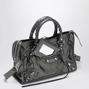 Balenciaga Small Le City Bag In Metallic Leather