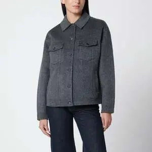ANINE BING Rory Dark Wool Jacket - Grey