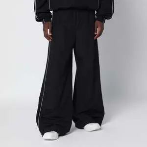 Balenciaga Track Trousers In Cotton Blend - Black