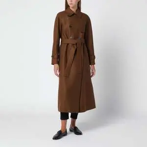 Harris Wharf London Biscuit Belted Wool Coat