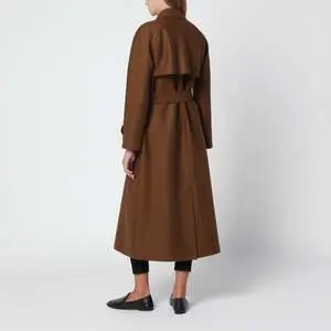 Harris Wharf London Biscuit Belted Wool Coat