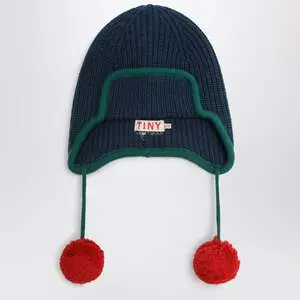 TINYCOTTONS Wool Earflap Hat - Blue