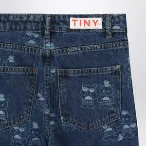 TINYCOTTONS Dark Jeans With Bear Print