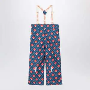 TINYCOTTONS Blue/red Ski Trousers With Mushroom Print