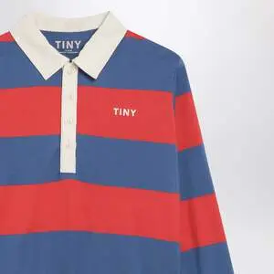 TINYCOTTONS Blue/red Striped Long-sleeved Polo Shirt - Multicolor