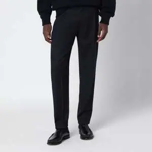 PT TORINO Navy Rebel Wool Trousers - Blue