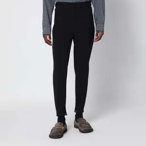 Loewe Stretch Wool Blend Trousers - Black