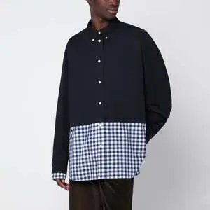 Loewe Navy Double-layer Cotton Shirt - Blue