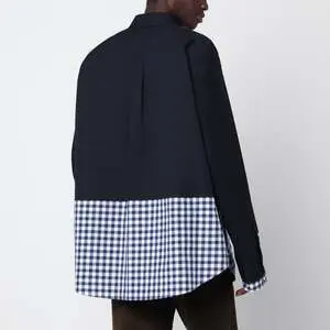 Loewe Navy Double-layer Cotton Shirt - Blue