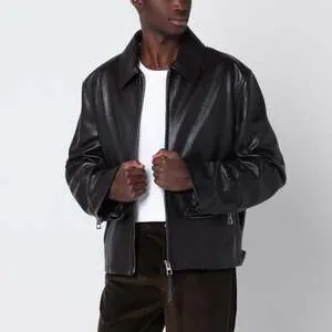 Loewe Dark Deerskin Zip-up Jacket - Brown