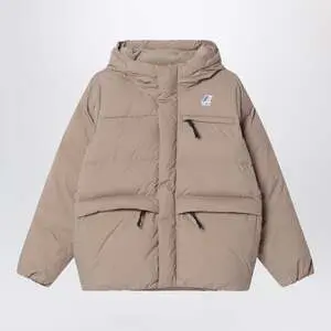 K-WAY P. Le Vrai 4.0 Aurele Heavy Warm Jacket In Taupe - Beige