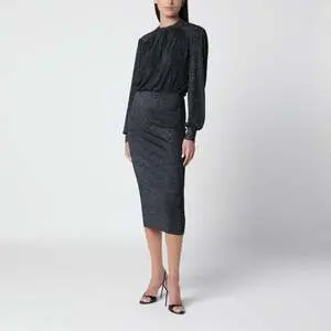 Isabel Marant Étoile Lurex Jersey Midi Dress - Black