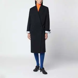 Loewe Navy Blue Wool Coat Blue