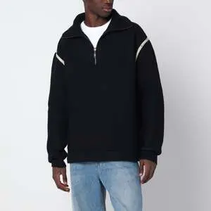 MAISON MARGIELA Wool Sweater With Elbow Patches - Blue