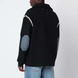 MAISON MARGIELA Wool Sweater With Elbow Patches - Blue