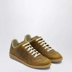 MAISON MARGIELA Replica Leather Sneakers - Beige
